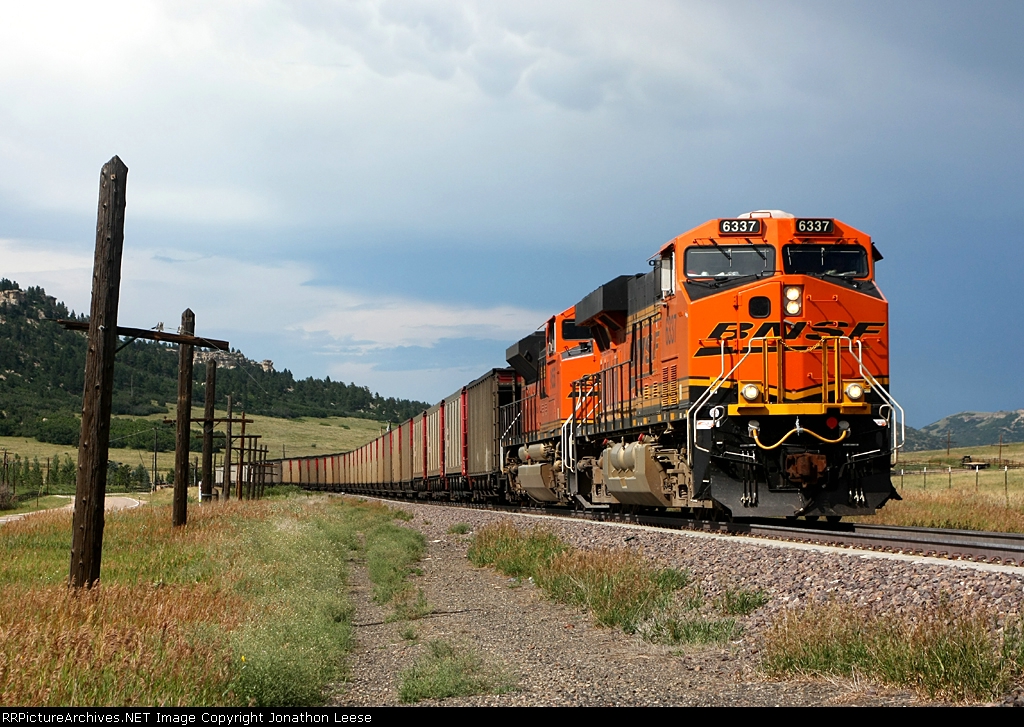 The storm is off to the north now as another coal train heads south
